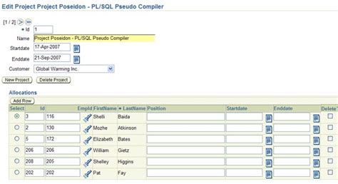 ADF Context Specific Filter In List Of Values Only List Employees Previously Allocated On