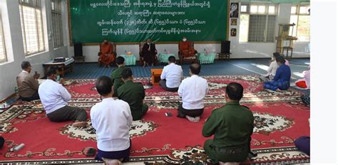 တပ်မတော် ကြည်း၊ ရေ၊ လေ မိသားစုများနှင့် စေတနာရှင်ပြည်သူများက ဆွမ်းဆန်တော်၊ ဆီ၊ ဆား၊ ပဲ ၊ ဆေးနှင့