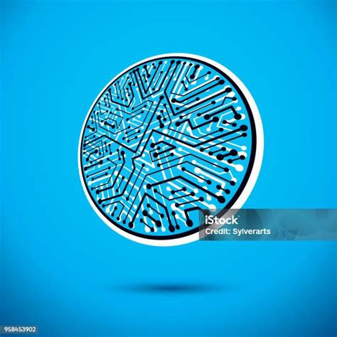 순환 회로 보드 벡터 추상적인 기술 그림입니다 하이테크 디지털 체계 전자 장치입니다 0명에 대한 스톡 벡터 아트 및 기타 이미지 0명 3차원 형태 Cpu Istock