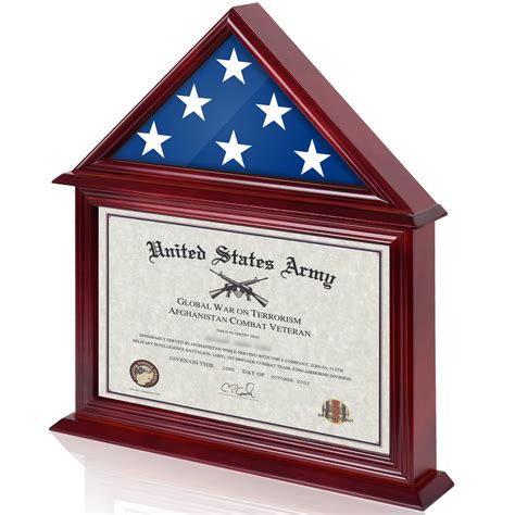 Flag Certificate Display Case Box Fit A Folded 3 X5 Flag Veteran Flag Display Case For America