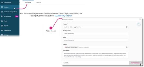 Create A Service Nobl9 Documentation