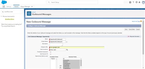 Setting Up Outbound Message Workflow Rules In Salesforce Techsupper