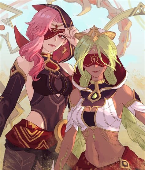 Eremite Scorching Loremaster And Eremite Floral Ring Dancer Genshin Impact Drawn By Niluhong