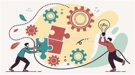 People Building Puzzle Teamwork Collaboration Vector Problem Solving Project Work Vector