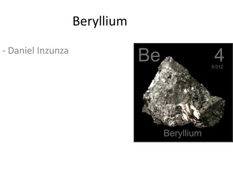 Ppt Beryllium Powerpoint Presentation Free Download Id 2143058