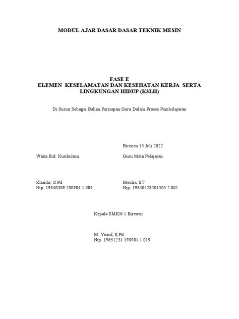 Cover Modul Alat K3lh Pdf