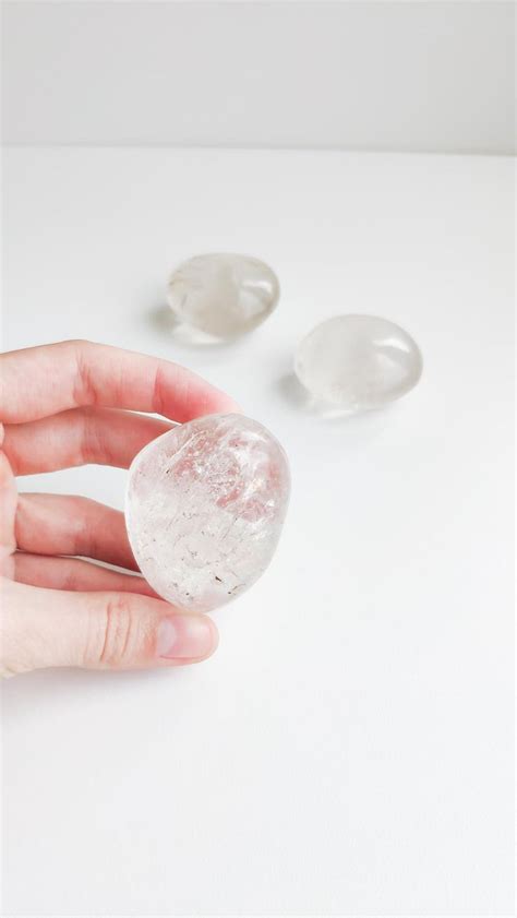 Горный хрусталь с включениями галтовка Değerli Taşlar Taşlar