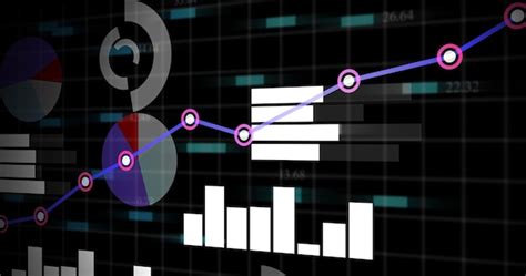 금융 비즈니스 다이어그램 4k 막대 그래프 및 그래프 차트 비즈니스 성공 프레젠테이션을 성장시키는 3d 선 그래프 프리미엄 사진
