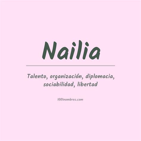 Significado Del Nombre Nailia