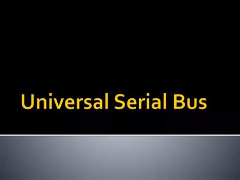 PPT Universal Serial Bus PowerPoint Presentation Free Download ID 3879092
