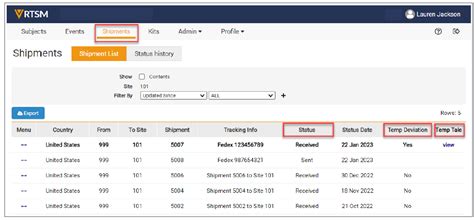How To View The Shipments Page In Rtsm Veeva Product Support Portal