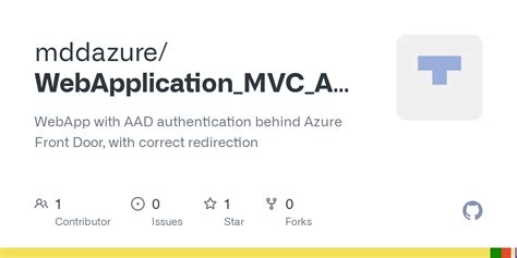 Github Mddazure Webapplication Mvc Aad From Template Webapp With Aad Authentication Behind