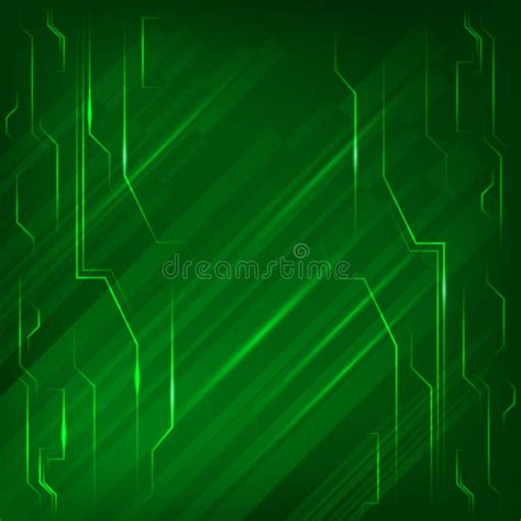 Electronics Page Background Green Light Bright Line Stock Vector Illustration Of Flash