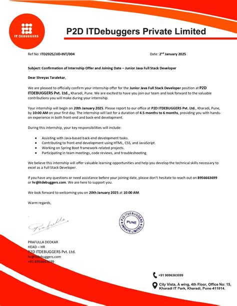 Shreyas Taralekar On Linkedin Internship Fullstackdeveloper Java Frontenddevelopment