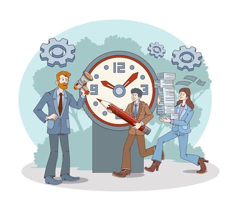 Manager Controlling Work Time Time Organization And Management Concept