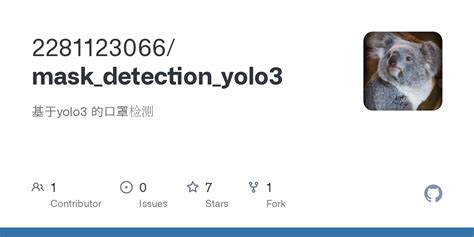 GitHub mask detection yolo 基于yolo 的口罩检测