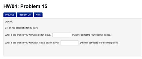 Solved HW Problem Previous Problem List Next Point Chegg Com