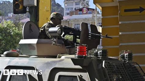 How Bolivias Failed Coup Attempt Unfolded In 75 Seconds Bbc News