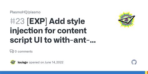 Exp Add Style Injection For Content Script Ui To With Ant Design · Issue 23 · Plasmohqplasmo