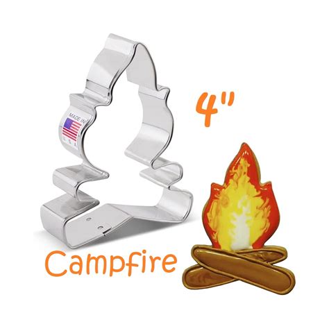 Campfire Cookie Cutter Bonfire Camping Ann Clark Etsy
