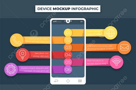 평면 디자인 장치 가제트 스마트폰 인포그래픽 템플릿 Psd 다운로드 디자인 자료 다운로드