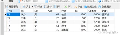 数据库上机实验 Select简单查询查询至少讲授c2和c3课程的教师编号 Csdn博客
