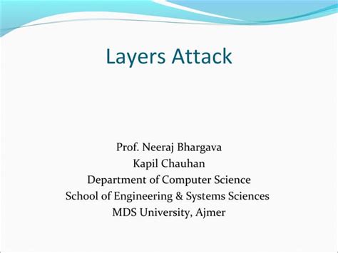 Layers Attacks Ppt Information And Network Security Computing