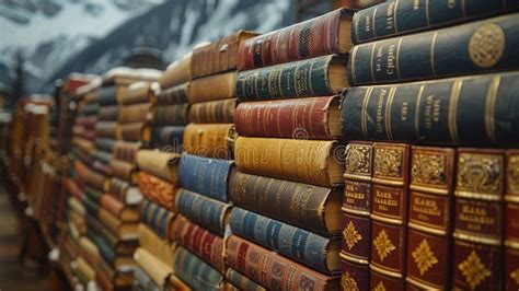 First Edition Classics Waiting In A Private Library The Spines Blur