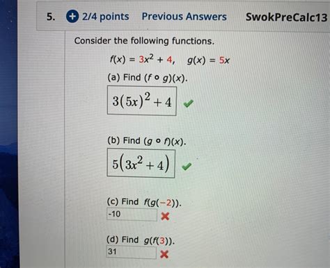 solved 5 2 4 points previous answers swokprecalc13