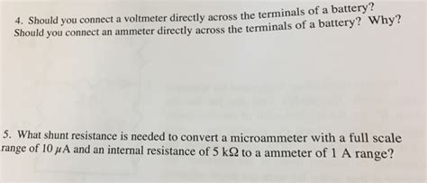 Solved Ould You Connect A Voltmeter Directly Across The Chegg Com