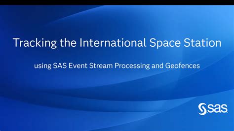 Sas Demo Tracking The Iss Using Sas Event Stream Processing And Geof Sas Support Communities