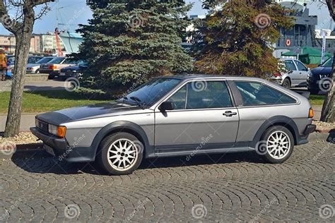 Old Silver Grey Veteran Car Volkswagen Scirocco First 1st Generation
