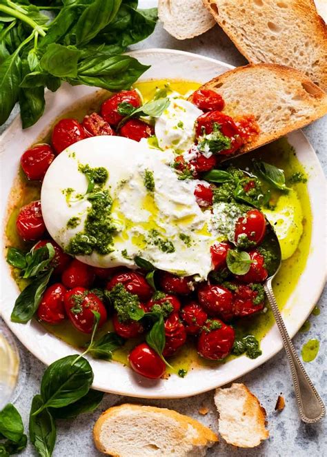 Bursty Tomato Burrata Salad Recipetin Eats
