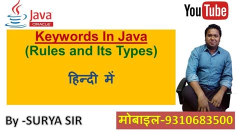 Java Fundamentals In Hindi 2 Keyword In Java Youtube