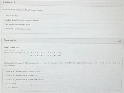 Solved When You Assign A String Literal To A Mathrm C