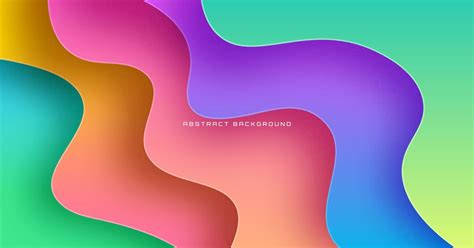 3d Colorful Geometric Abstract Background Overlap Layer On Bright Space With Waves Decoration