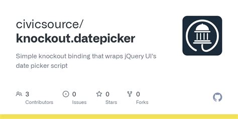 GitHub Civicsource Knockout Datepicker Simple Knockout Binding That