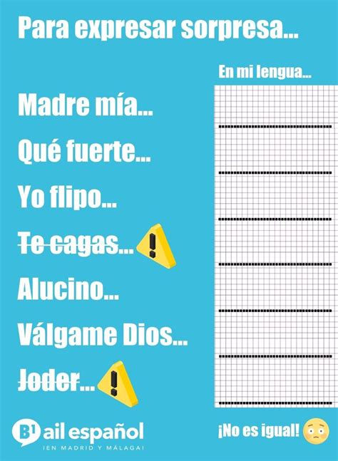 A Poster With Words In Spanish And English On The Side Of A Sheet Of Paper