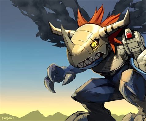 Metalgreymon And Metalgreymon Digimon And 1 More Drawn By Sinobali