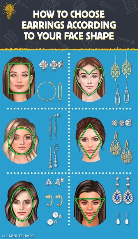 How To Choose Earrings According To Your Face Shape Face Shape