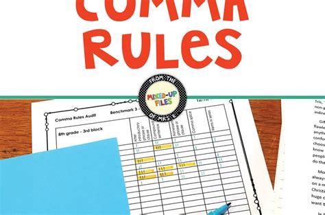 Comma Rules Infographic Project Mixed Up Files