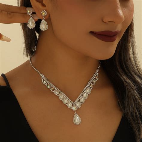 เกาหลีเจ ้ าสาวงานแต ่ งงานสร ้ อยคอแฟชั ่ นชุดแต ่ งงานชุด Shopee Thailand