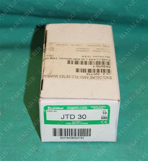 Littelfuse Jtd 30 Class J Time Delay Fuse 30 Amp 30a 600vac