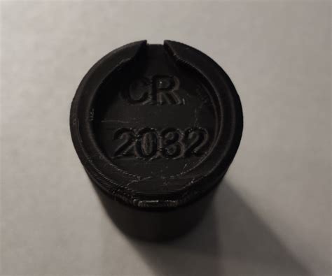 Cr2032 Container With Notch By Nick R Download Free Stl Model