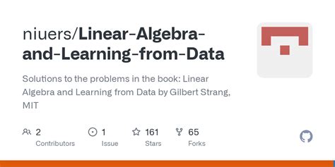 GitHub Niuers Linear Algebra And Learning From Data Solutions To The Problems In The Book