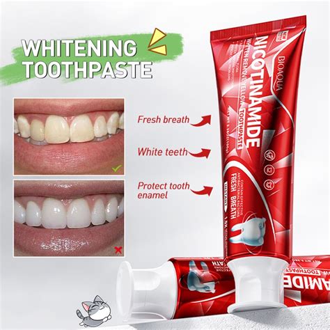 Bioaqua Nicotinamide Whiten Remove Yellow Toothpaste Deep Cleansing Gum Care Toothpaste 100g