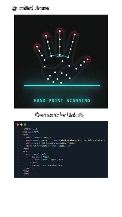Hand Print Scanning Animation By Html Css And Js Html