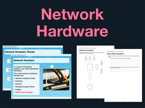 j277 gcse computer science 1 3 1 network hardware lesson teaching resources