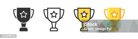 밝은 배경에 챔피언의 컵 아이콘입니다 수상 황금 트로피 상징 승리 우승자상 콘테스트 경쟁 표지판 윤곽선 평면 및 컬러 스타일 플랫 디자인 벡터 그림입니다 1위에 대한 스톡