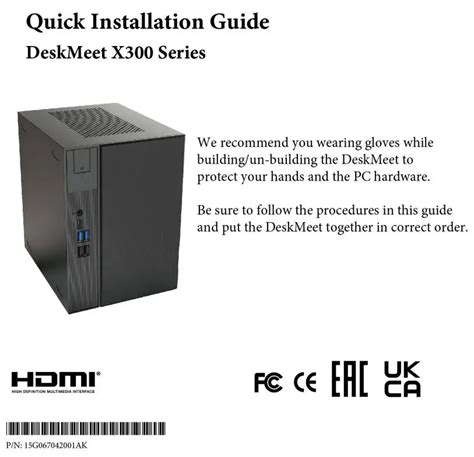 Asrock Deskmeet X300 Series Compact Pc Installation Guide Manuals